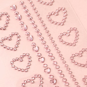 Rhinestone Heart Face Gems Jewels Sticker 2 Colors/ Festival Party Make ...