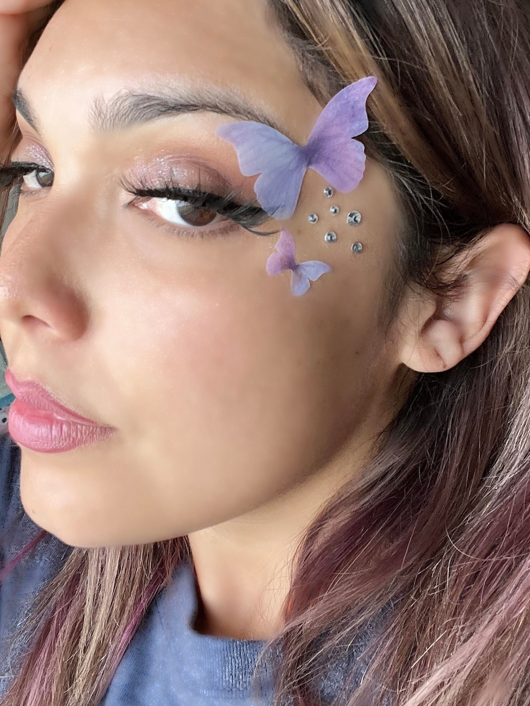 Butterfly Waterdrop Rhinestone Face Gems Jewels / Festival Party Make ...