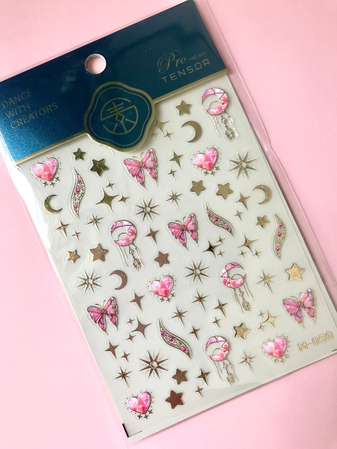 Sailor Moom Magic Moon Nail Sticker Decal/ Cute Gold Foil Pink Nail Art ...