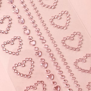 Rhinestone Heart Face Gems Jewels Sticker 2 Colors/ Festival Party Make ...