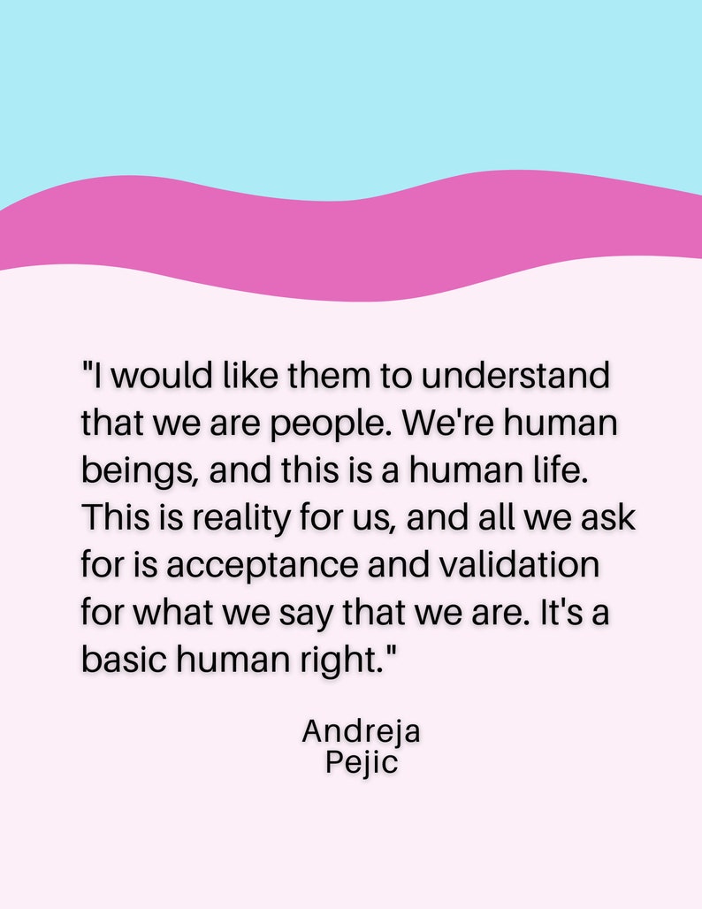 Trans Quote - Andreja Pejic - Etsy