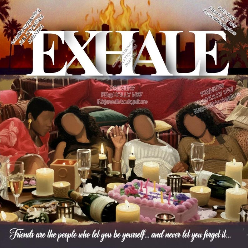 Exhale Party Digital Design Minimalistic – 90s Movie Party Decor I ...