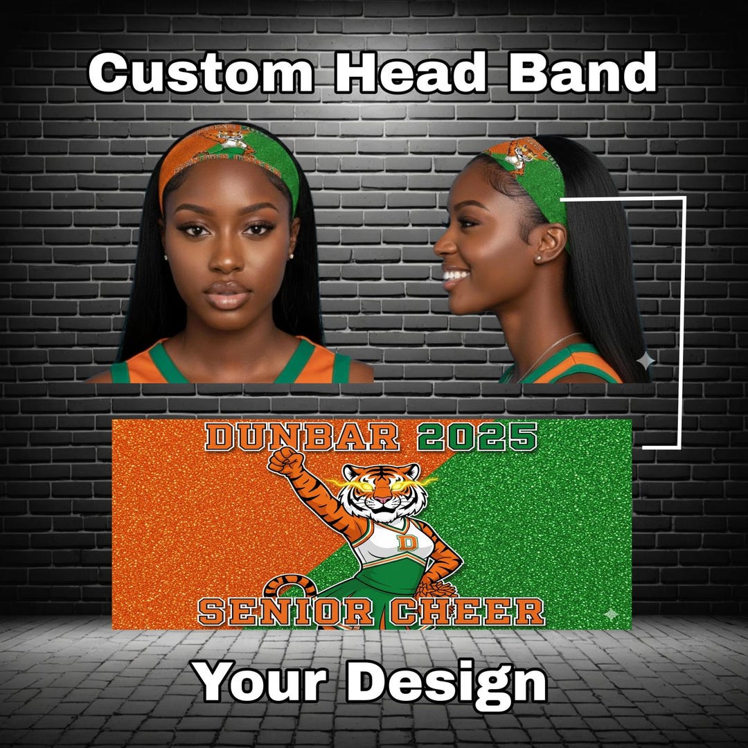 Custom Headand High School Cheer Headband Sports Headband Basketball ...