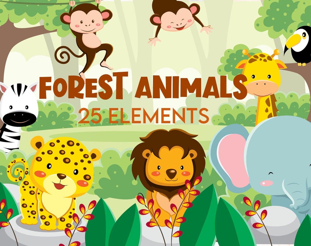 Children's Daycare Preschool Childcare Toddler Jungle Forest Zoo ...