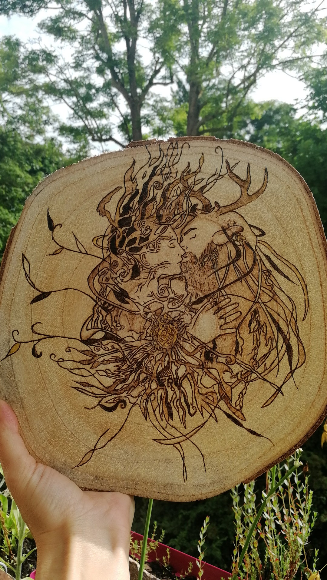 Sacred Couple Pyrography - Etsy