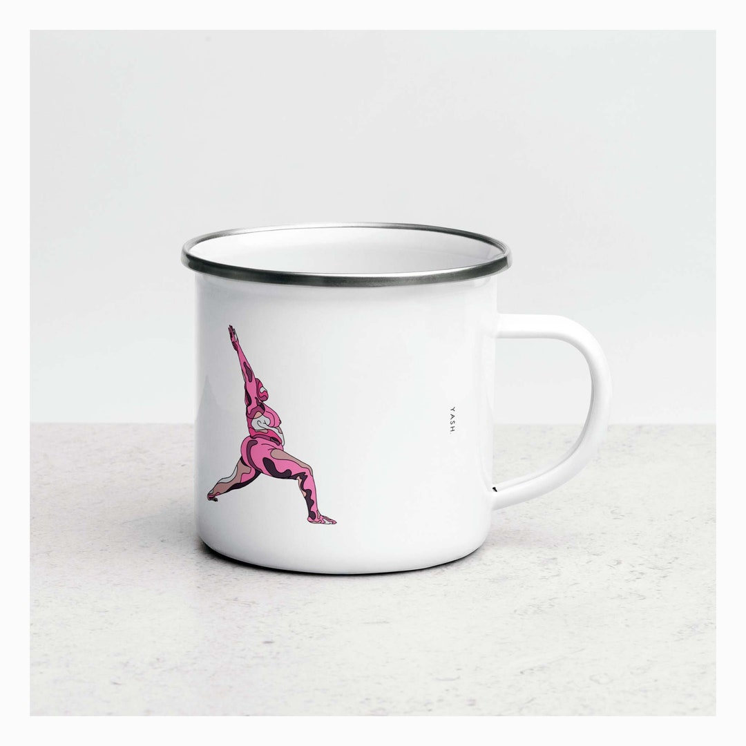 Tiny Mug, Warrior Yoga Pose Metal Mug, the Perfect Small Gift for ...
