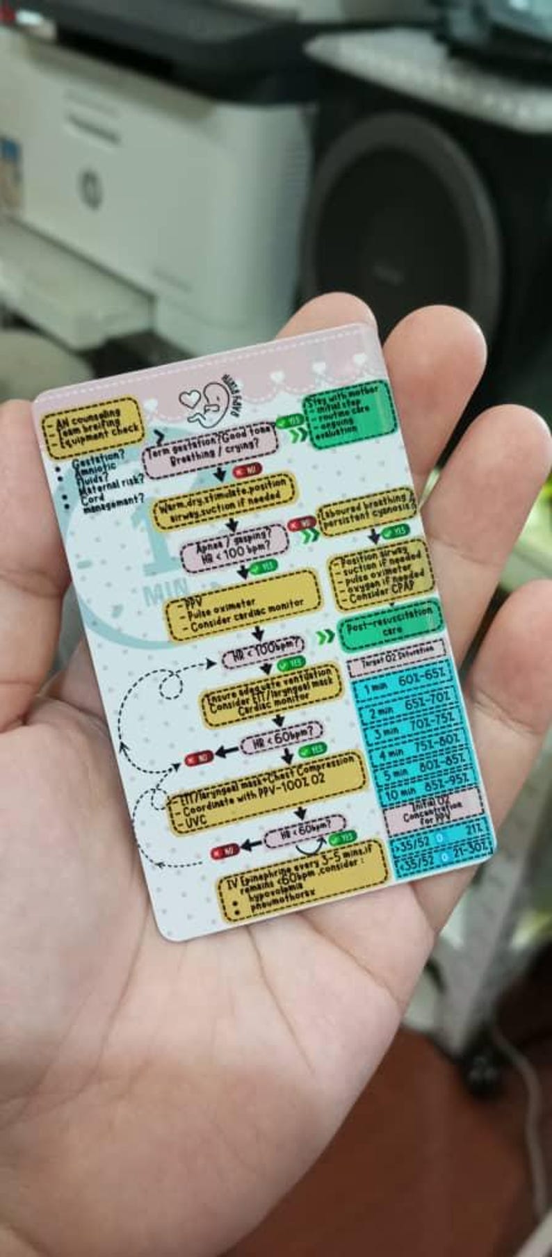 Printable ID Card for Nurses ( NRP+ Apgar Score) - Etsy