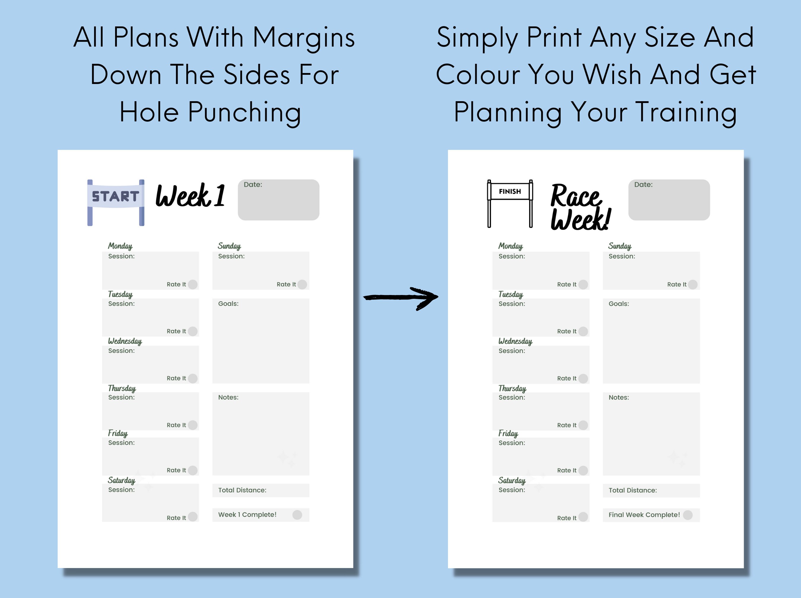 12 Week Marathon Training Plan Checklist for Marathon Runner - Etsy UK