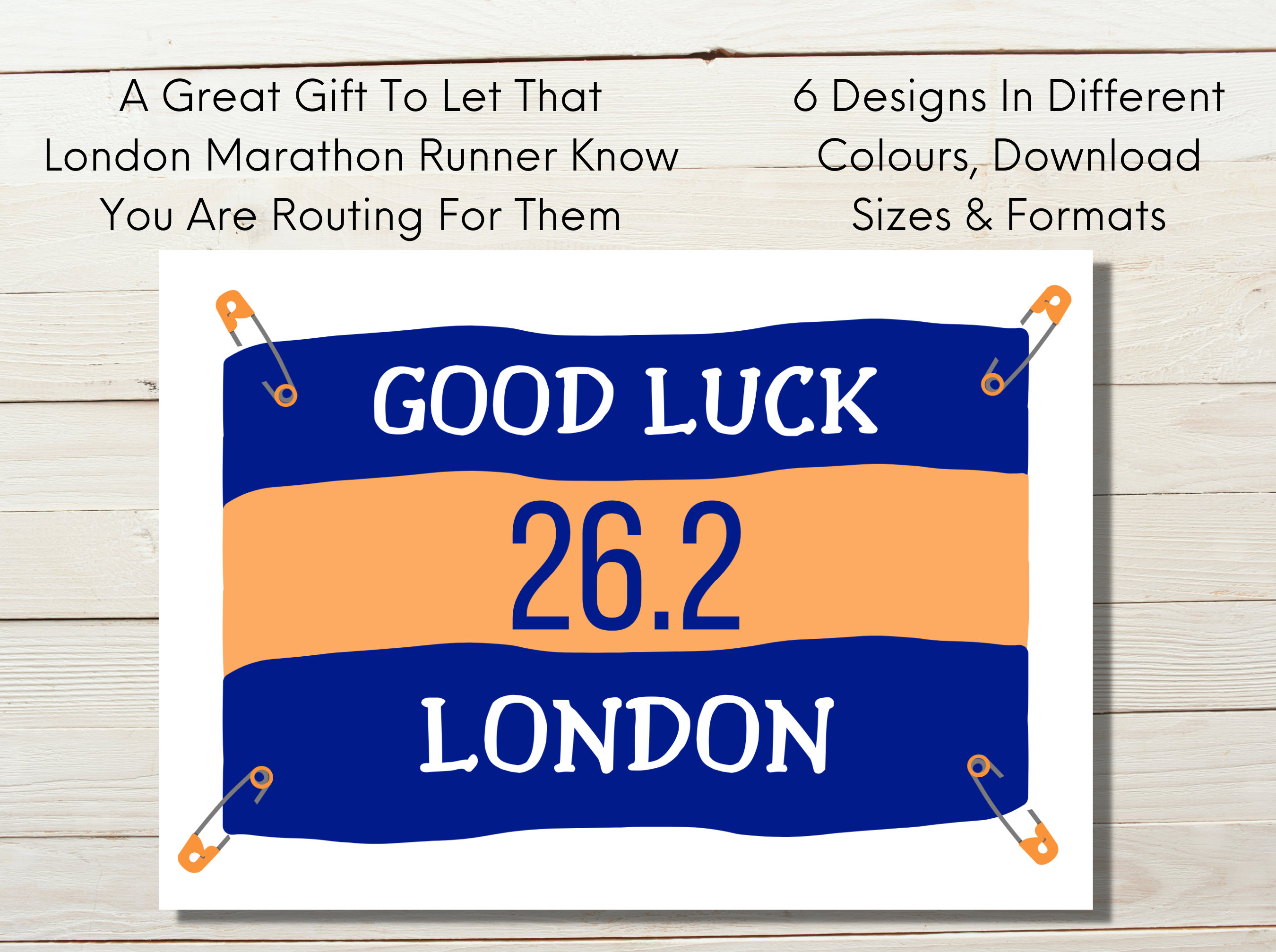 Good Luck London Marathon Print, Gift for Runner, Marathon Printable ...