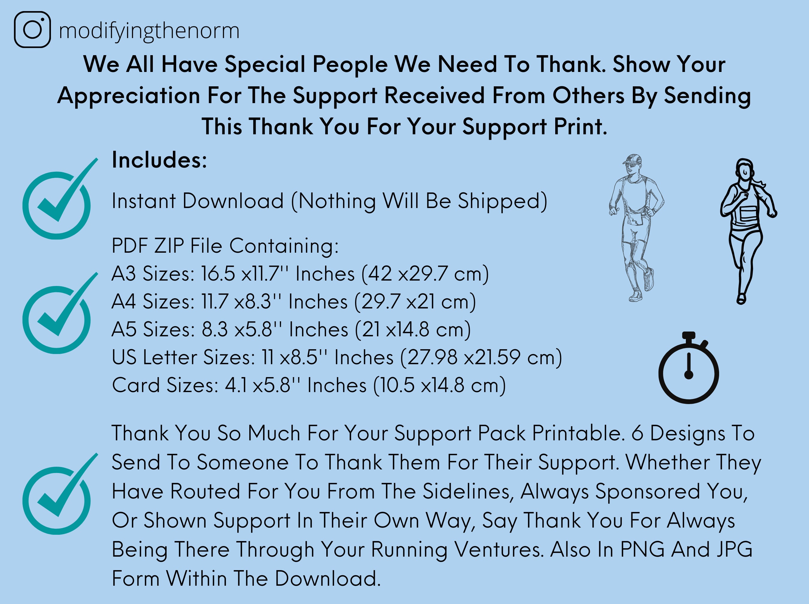 Wall Décor Thank You For Your Support Printable Digital Download ...