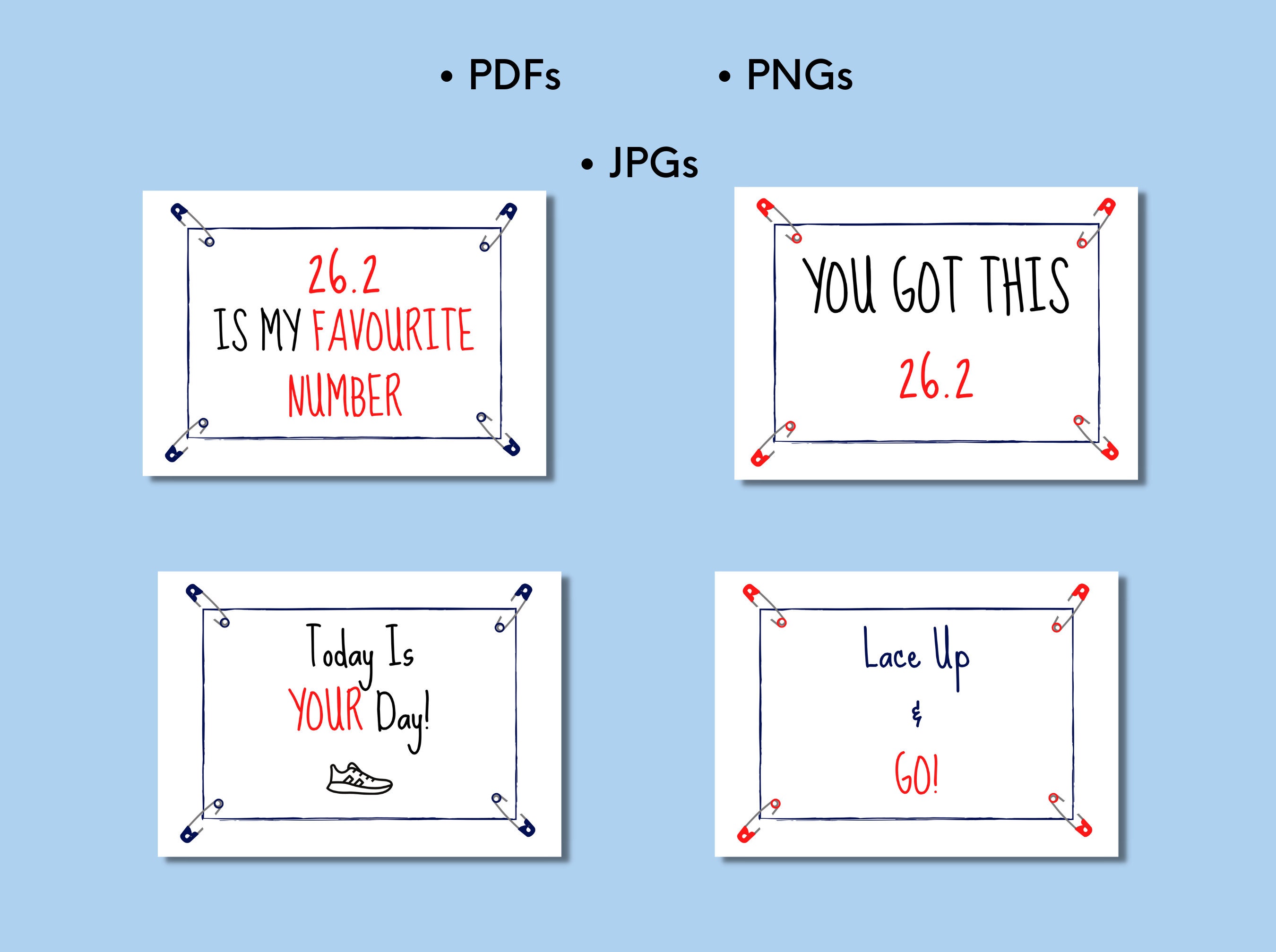 Good Luck Marathon Gift Pack, Running Gift, Marathon Printable, Gift ...