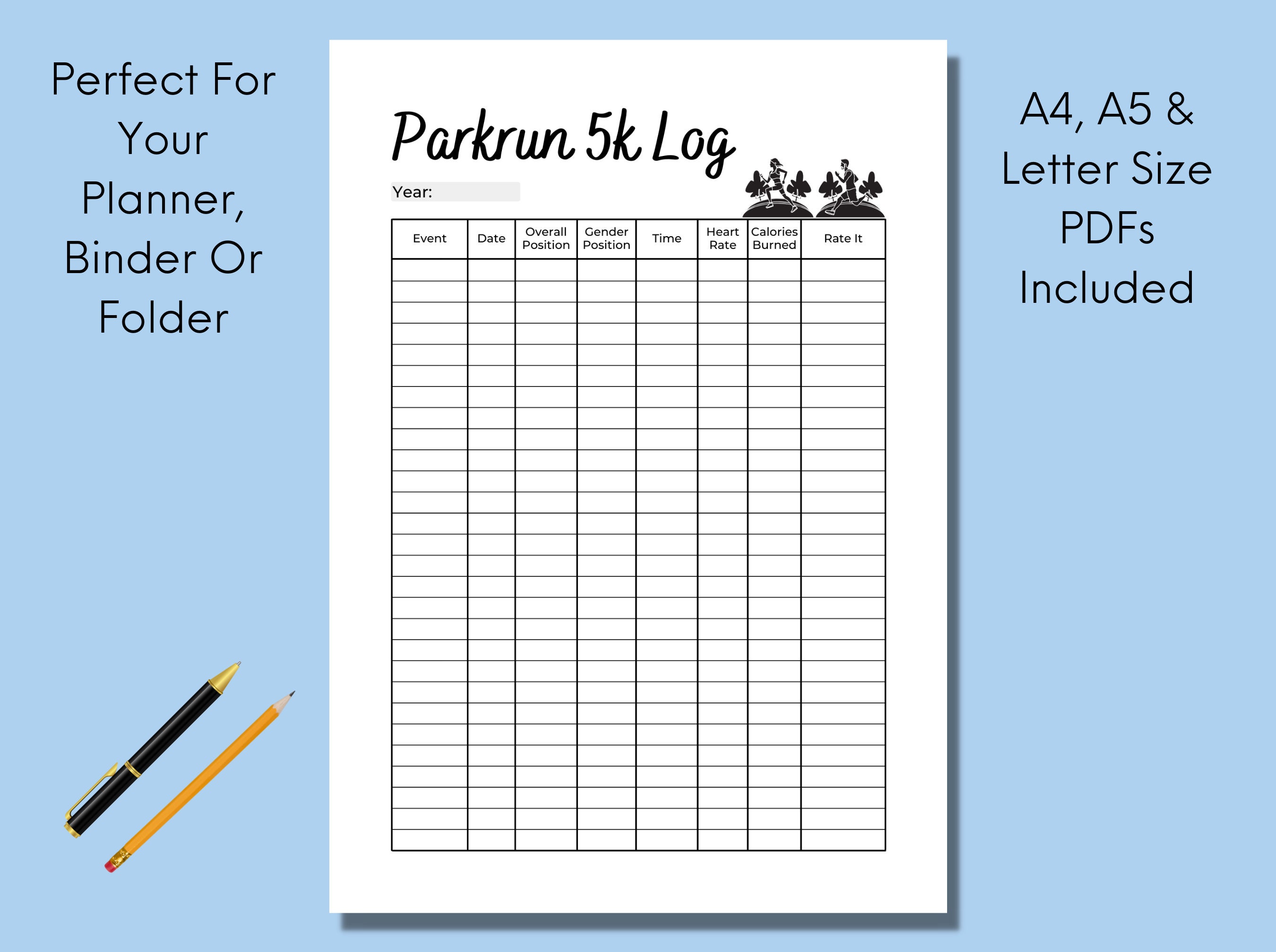 Parkrun Tracker Printable Parkrun Gift Running Log Gift for - Etsy UK