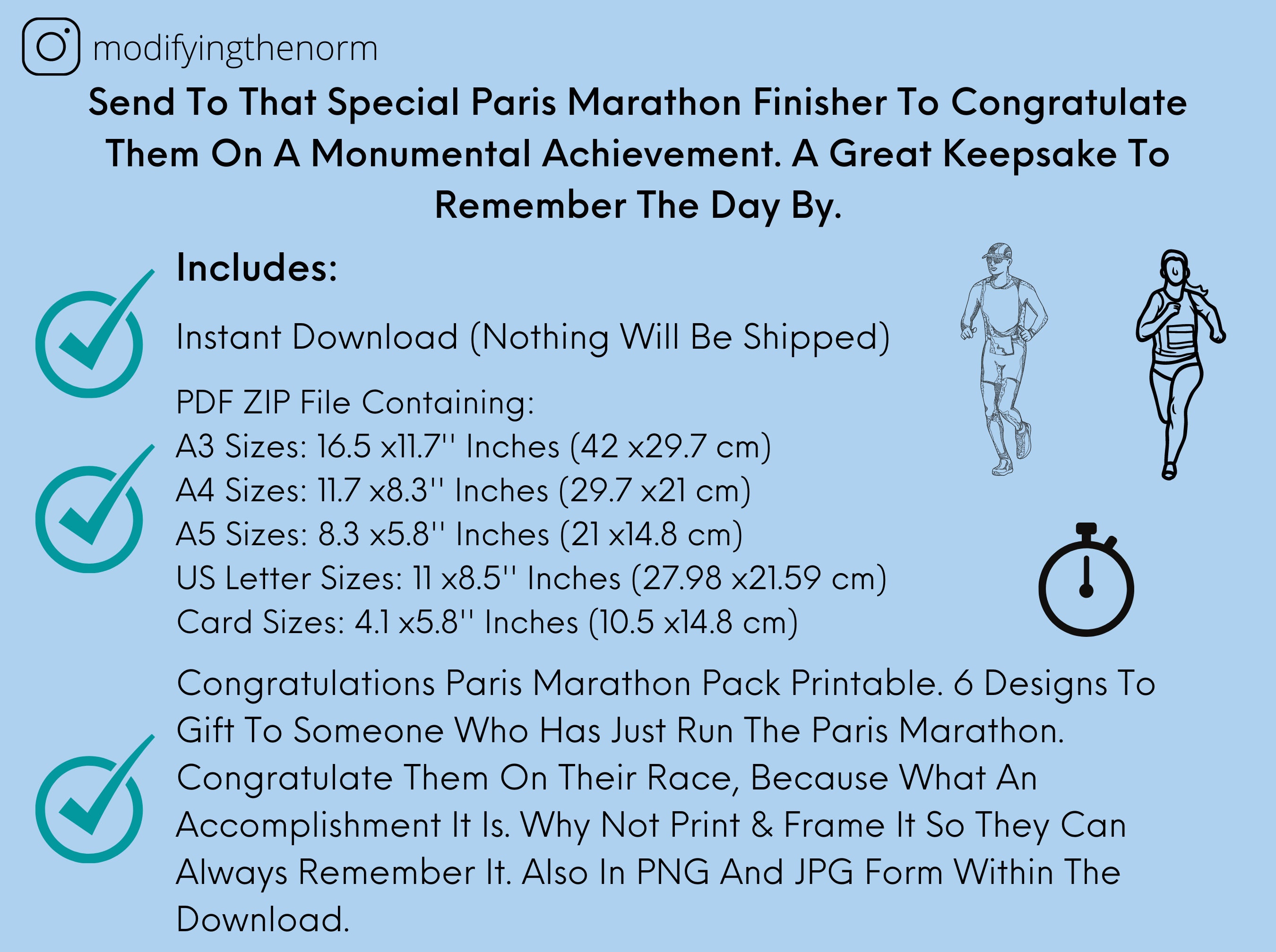 Congratulations Paris Marathon Print, Gift for Runner, Marathon ...
