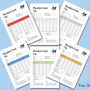 Marathon Tracker Printable, Running Log, Race Log for Marathon ...