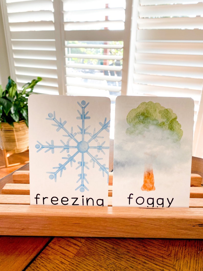 Weather Flashcards | Set of 12 Types of Weather Flashcards | Preschool ...