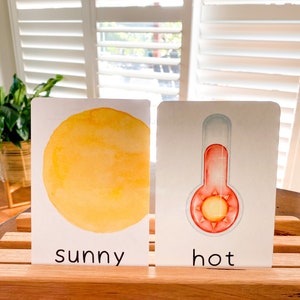 Weather Flashcards | Set of 12 Types of Weather Flashcards | Preschool ...