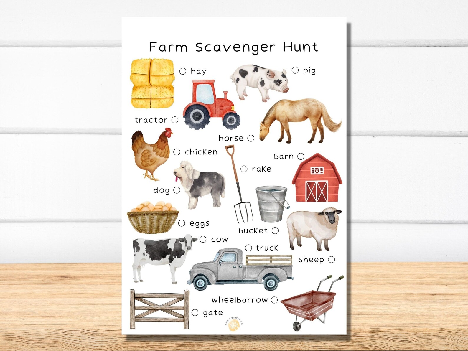 Farm Scavenger Hunt | Animal Scavenger Hunt | Farm Activities - Etsy