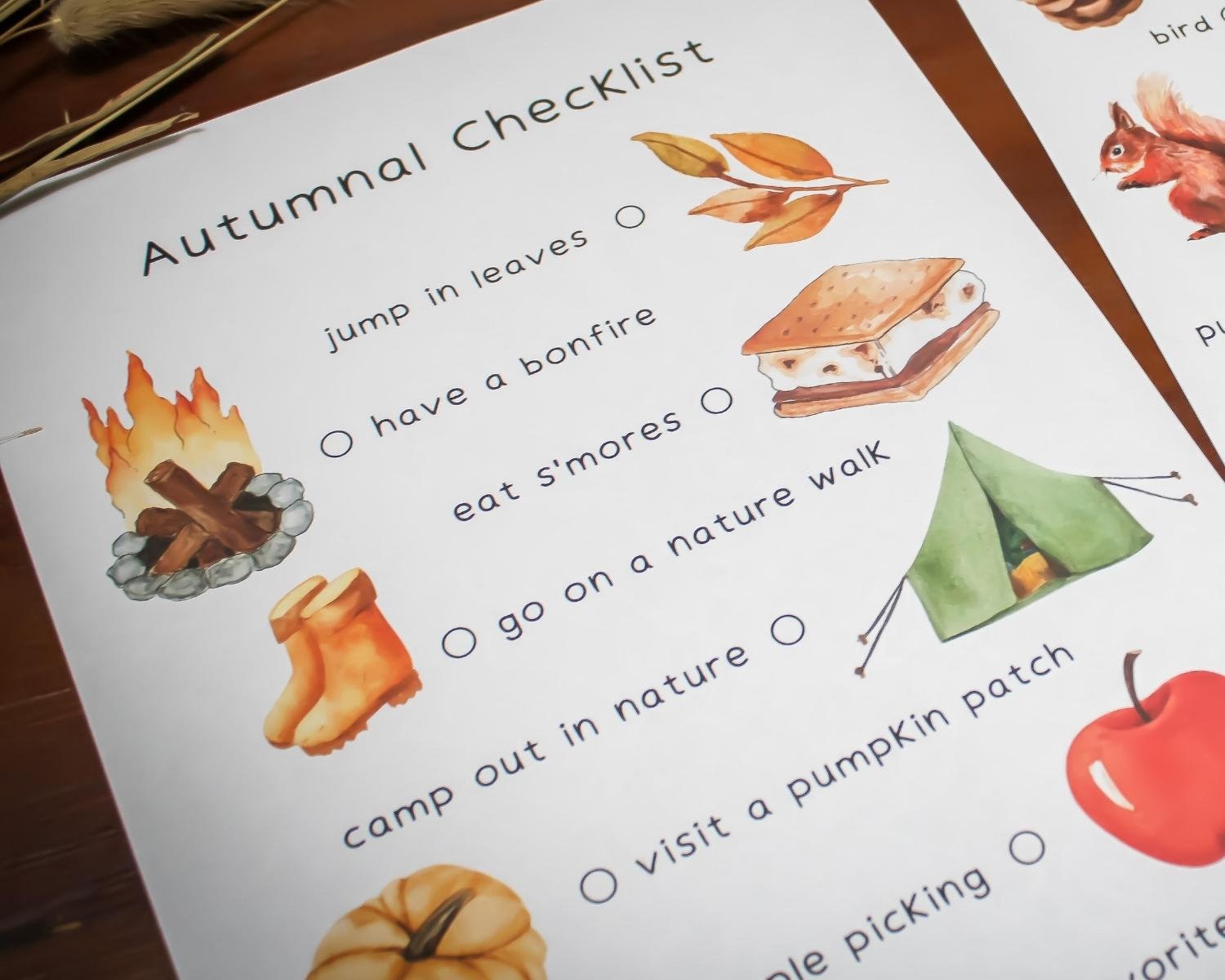 Autumn Checklist | Fall Bucket List Printable | Fall to Do List | Fall ...