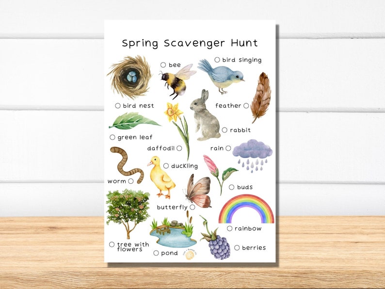 Spring Scavenger Hunt | Scavenger Hunt | Seasonal Scavenger | Spring ...