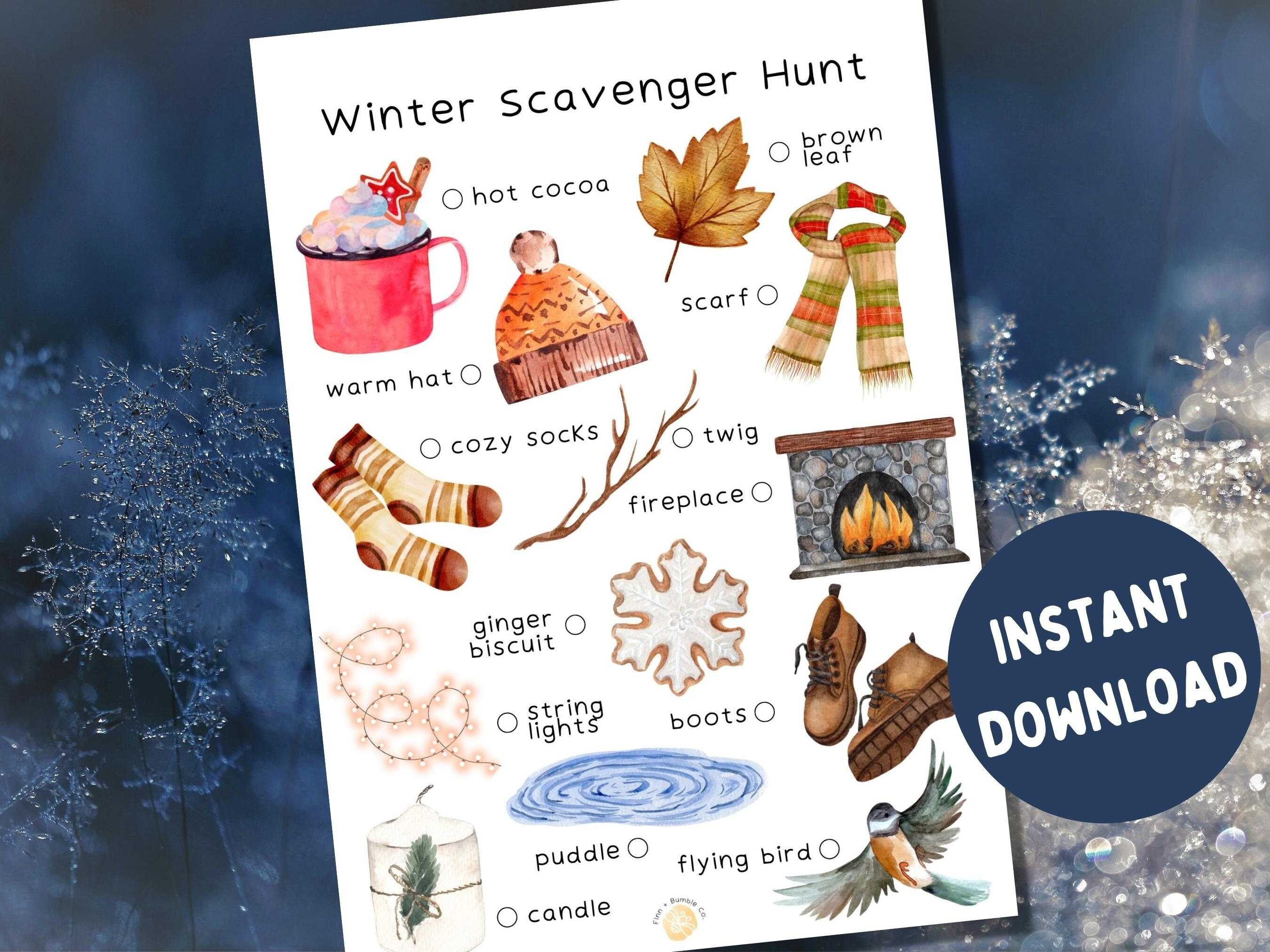 Winter Scavenger Hunt | Seasons Scavenger Hunt | Winter Activities ...