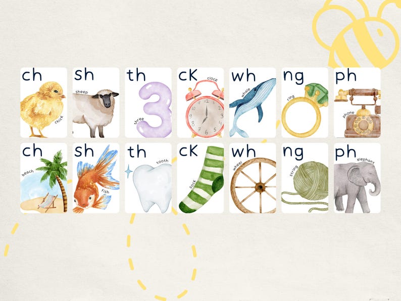 Consonant Digraph Flashcards | Consonant Digraphs and Blends | Learn to ...