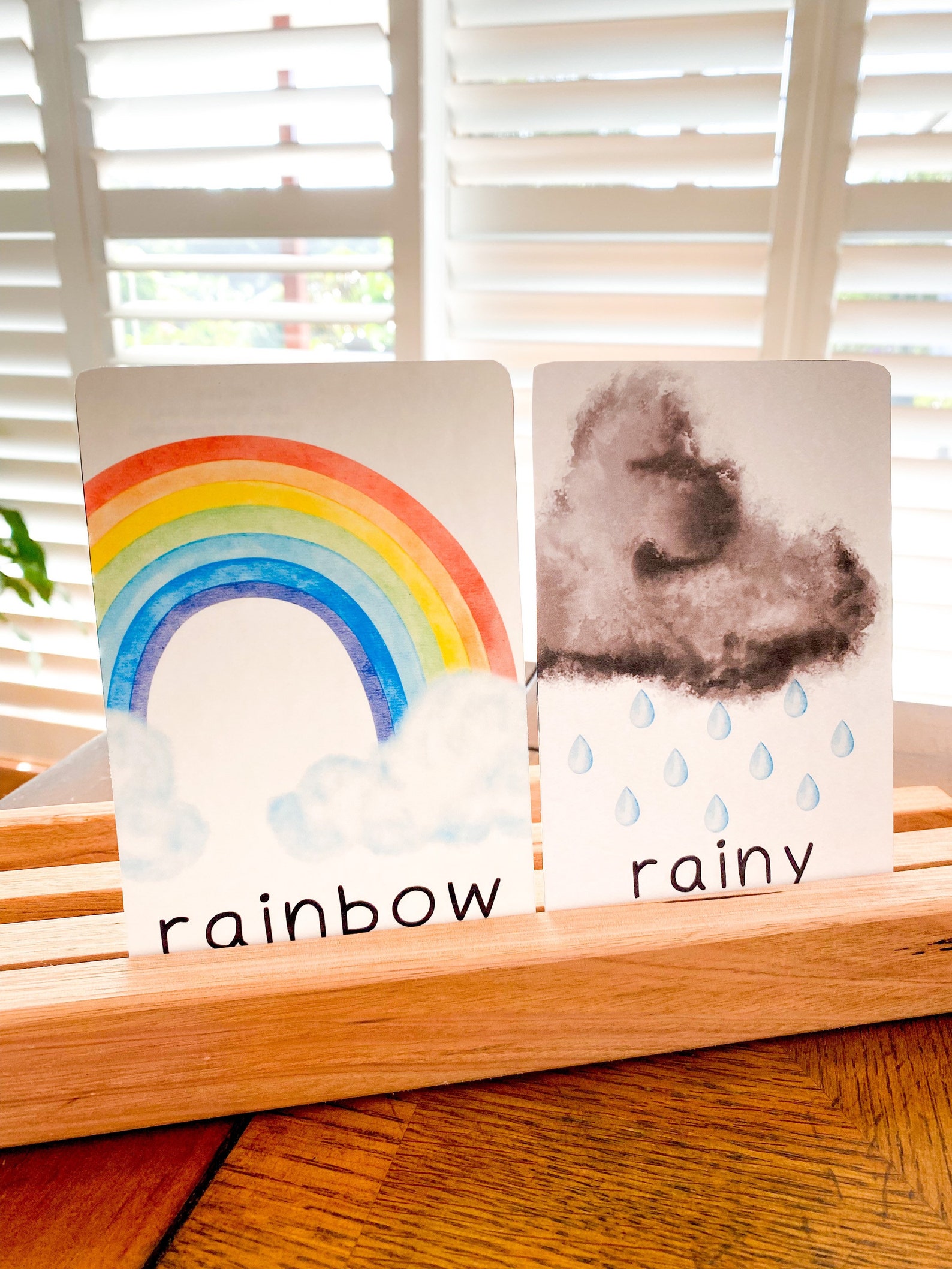 Weather Flashcards | Set of 12 Types of Weather Flashcards | Preschool ...