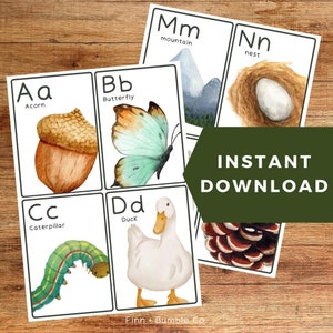 Nature Alphabet Flashcards Alphabet Flashcards ABC - Etsy Canada
