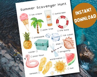 Summer Scavenger Hunt Printable - Etsy
