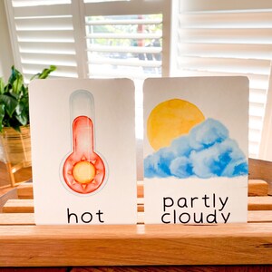 Weather Flashcards | Set of 12 Types of Weather Flashcards | Preschool ...