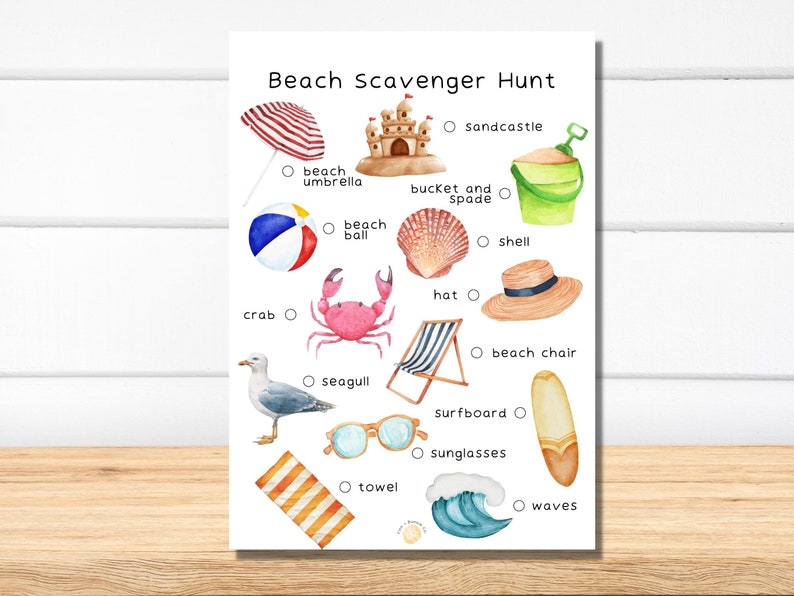 Beach Scavenger Hunt | Summer Nature Scavenger Hunt | Beach Activities ...