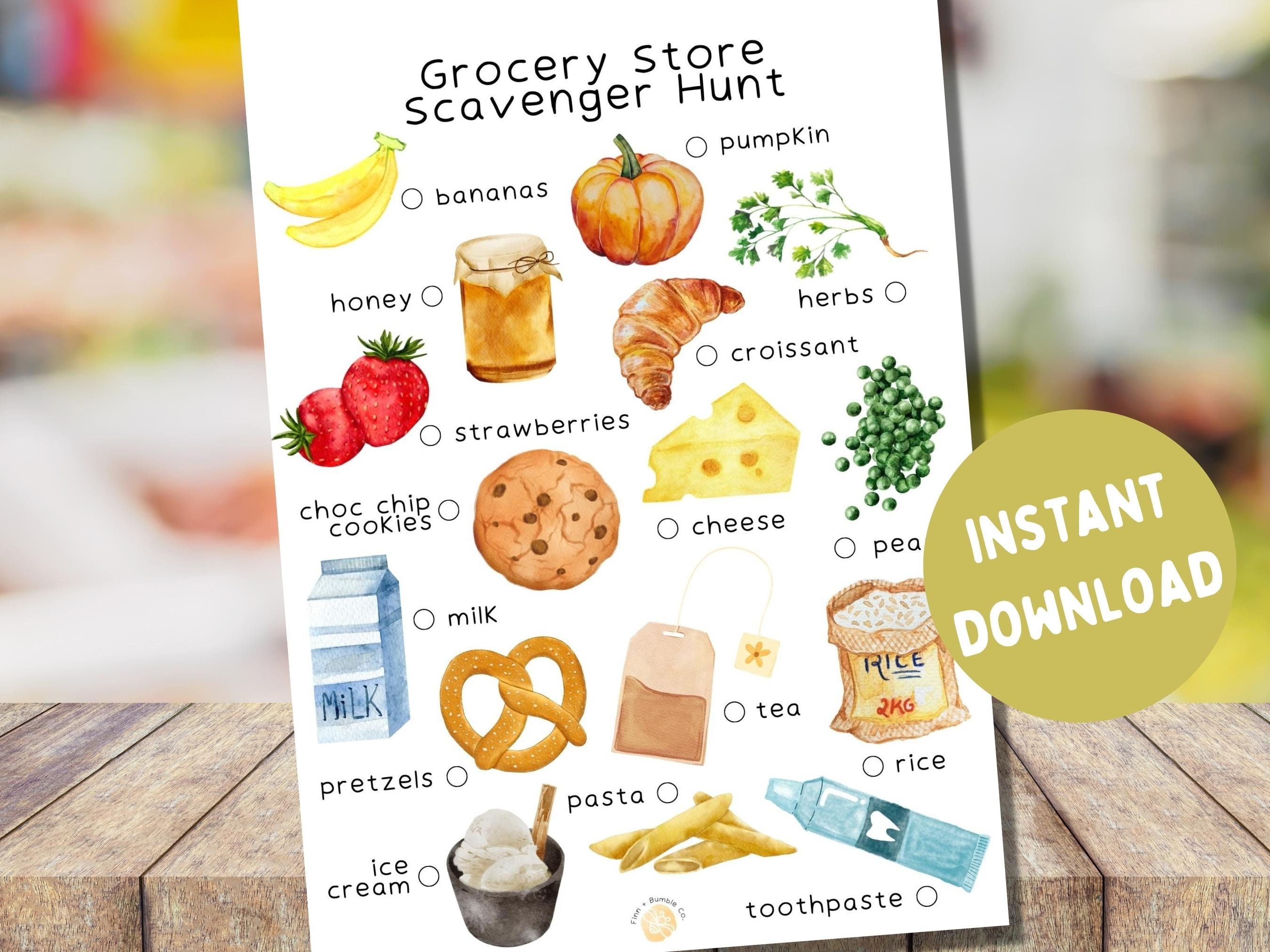 Grocery Store Scavenger Hunt | Shopping Scavenger Hunt - Etsy