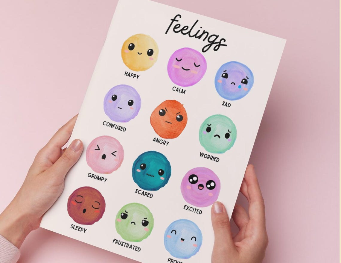 Emotions Chart for Kids | Printable PDF | Feelings Chart | Kids ...
