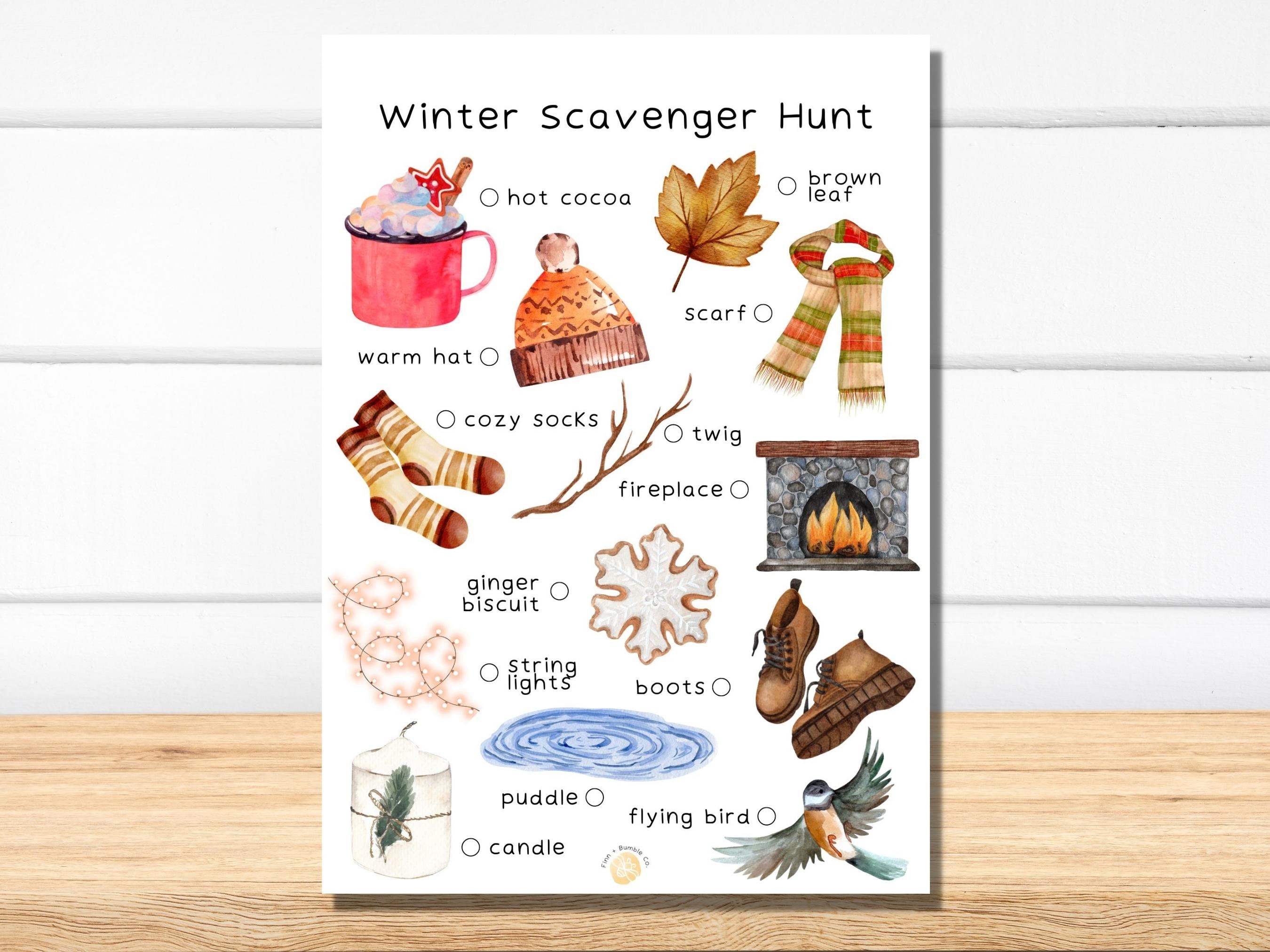 Winter Scavenger Hunt | Seasons Scavenger Hunt | Winter Activities ...
