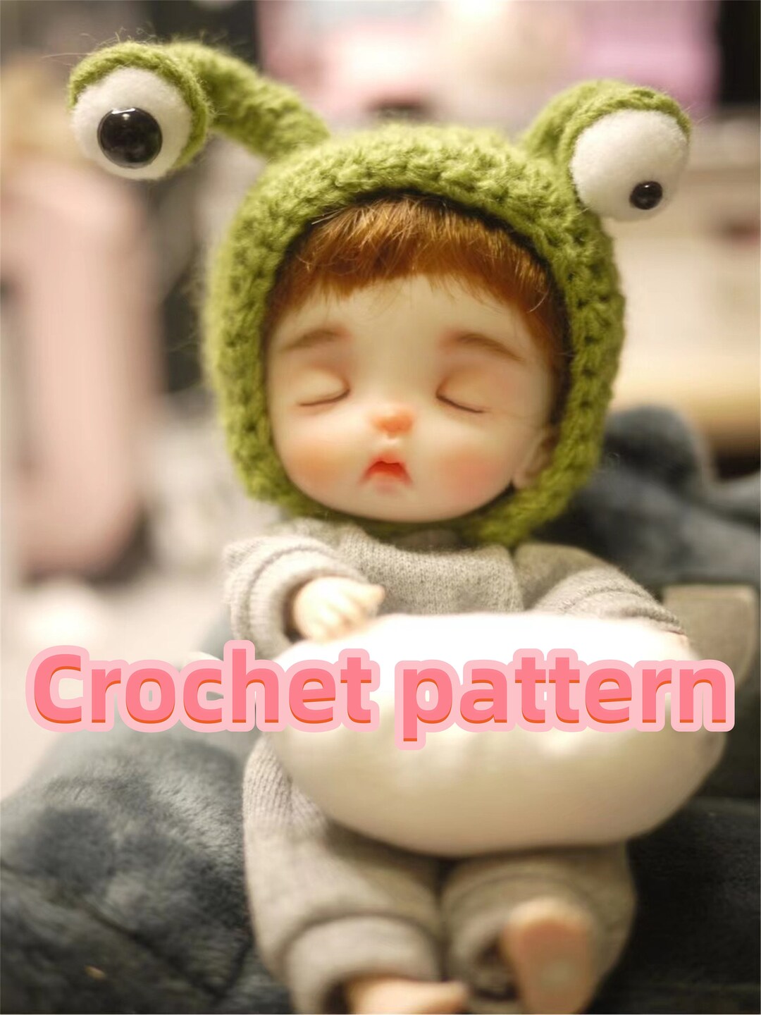 OB11 Crochet Hat Pattern Photo Tutorial - Crochet Plant Pattern - Ob22 ...