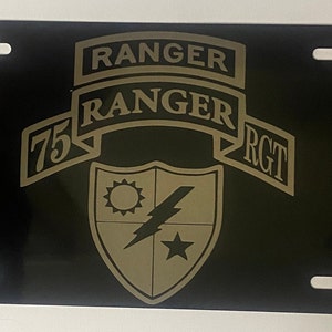 75th Ranger Battalion License Plate - Etsy