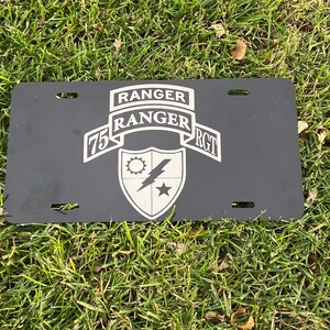 75th Ranger Battalion License Plate - Etsy