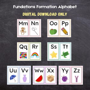 Alphabet Posters | ABC Pictures | Letter Formation | Classroom Decor ...