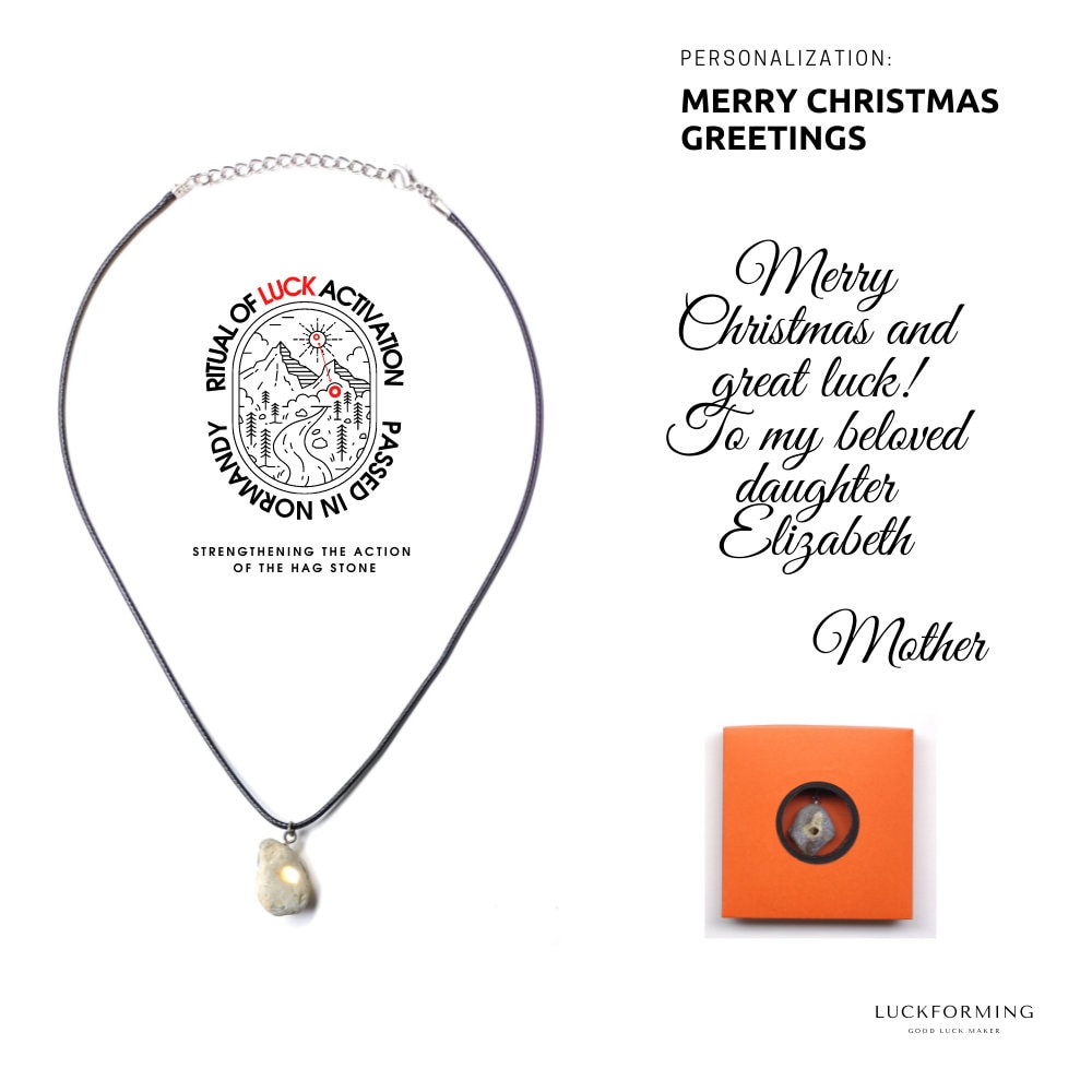 Witch Stone Necklace, Stone With a Hole, Pendant of Good Luck, Hag ...