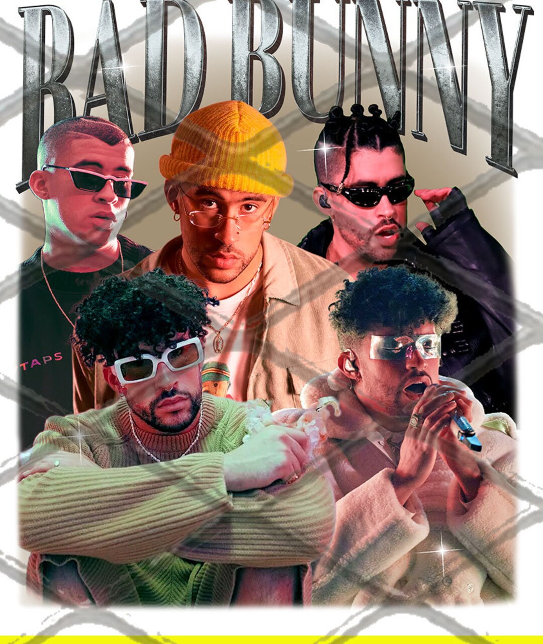 Bad Bunny Tee Bad Bunny Fan PNG RAP Hip-hop Png Digital - Etsy