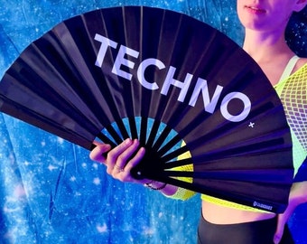 Techno Hand Fan - Etsy