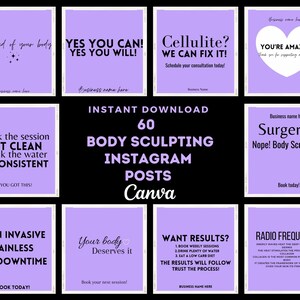60 Instagram Premade Post Templates for Body Sculpting, Easy to Use ...