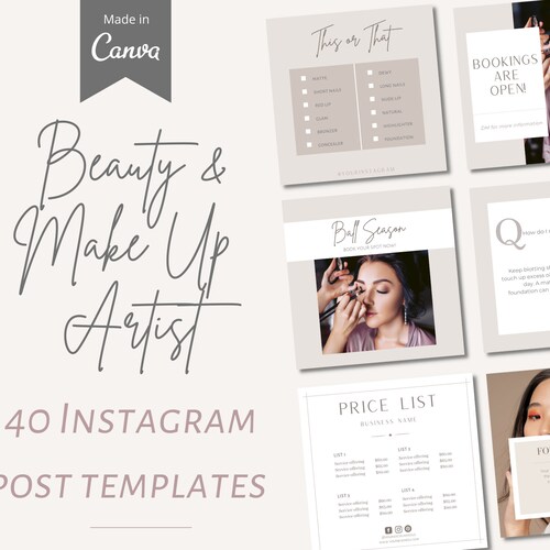 Makeup Artist Instagram Story Templates Beauty Skincare - Etsy