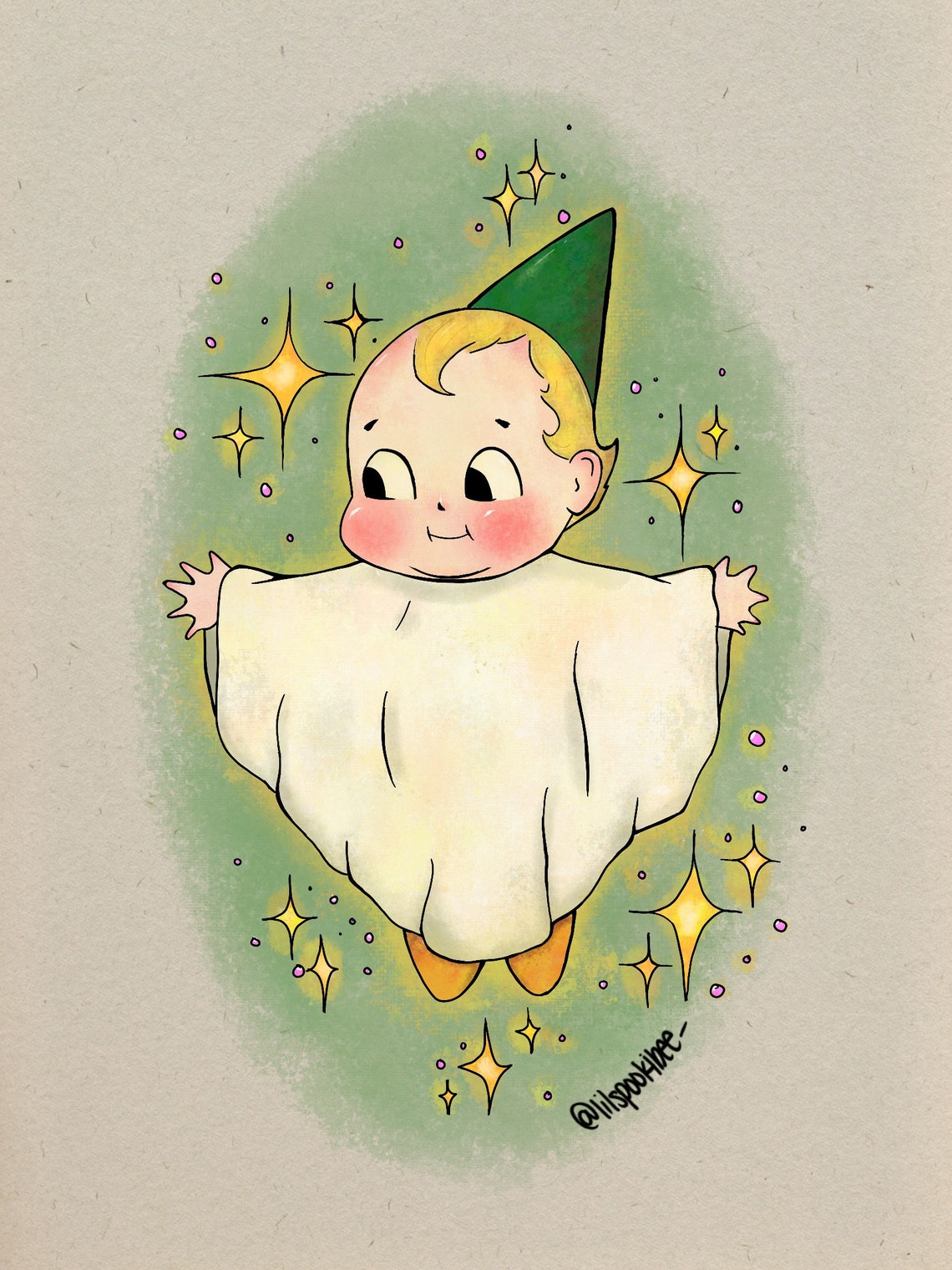 You as a Kewpie Baby Print - Etsy