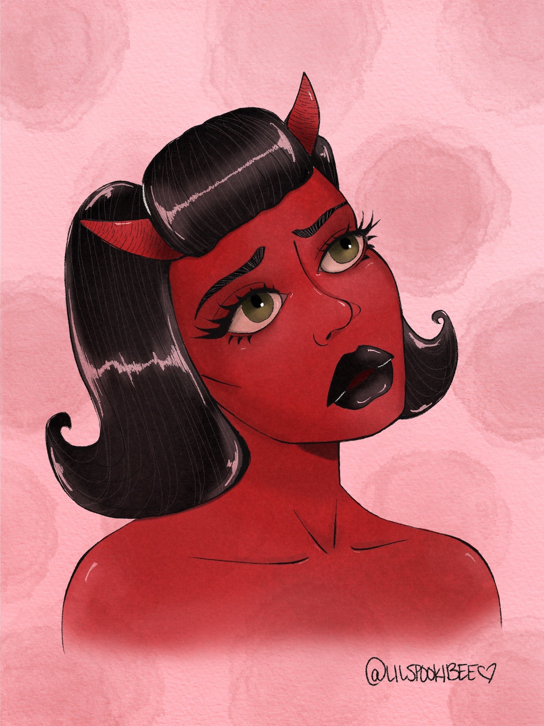 Demon Babe Print - Etsy
