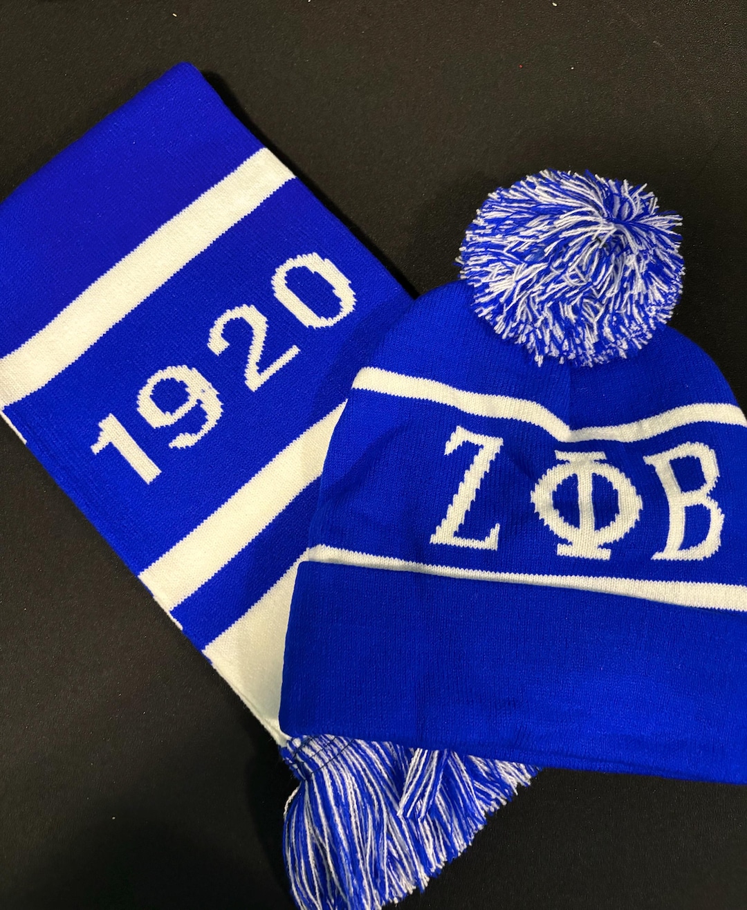 Zeta Phi Beta Sorority Hat and Scarf Set, Zeta Phi Beta Sorority Gifts ...