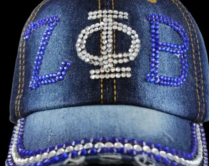 Zeta Phi Beta (ZPB) Denim Rhinestone Cap, Zeta Phi Beta Sorority Gifts ...