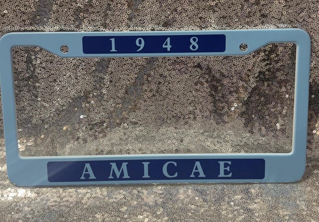 Amicae Car Tag, Zeta Amicae Metal Tag, Zeta Amicae Gift, 1948, Zeta Friend, Zeta Phi Beta ...