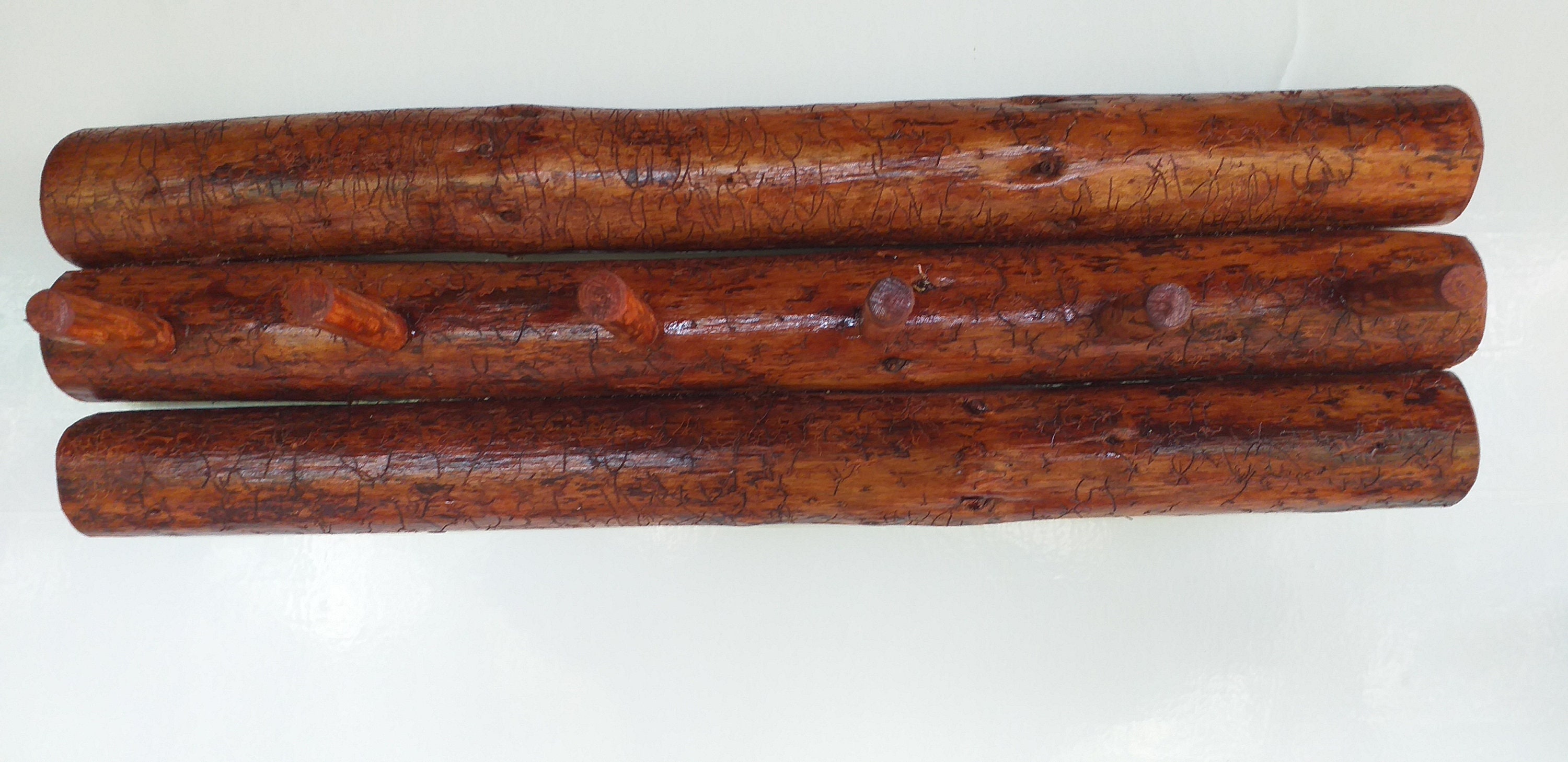 Rustic Pine Log Wall Coat Rack - Etsy