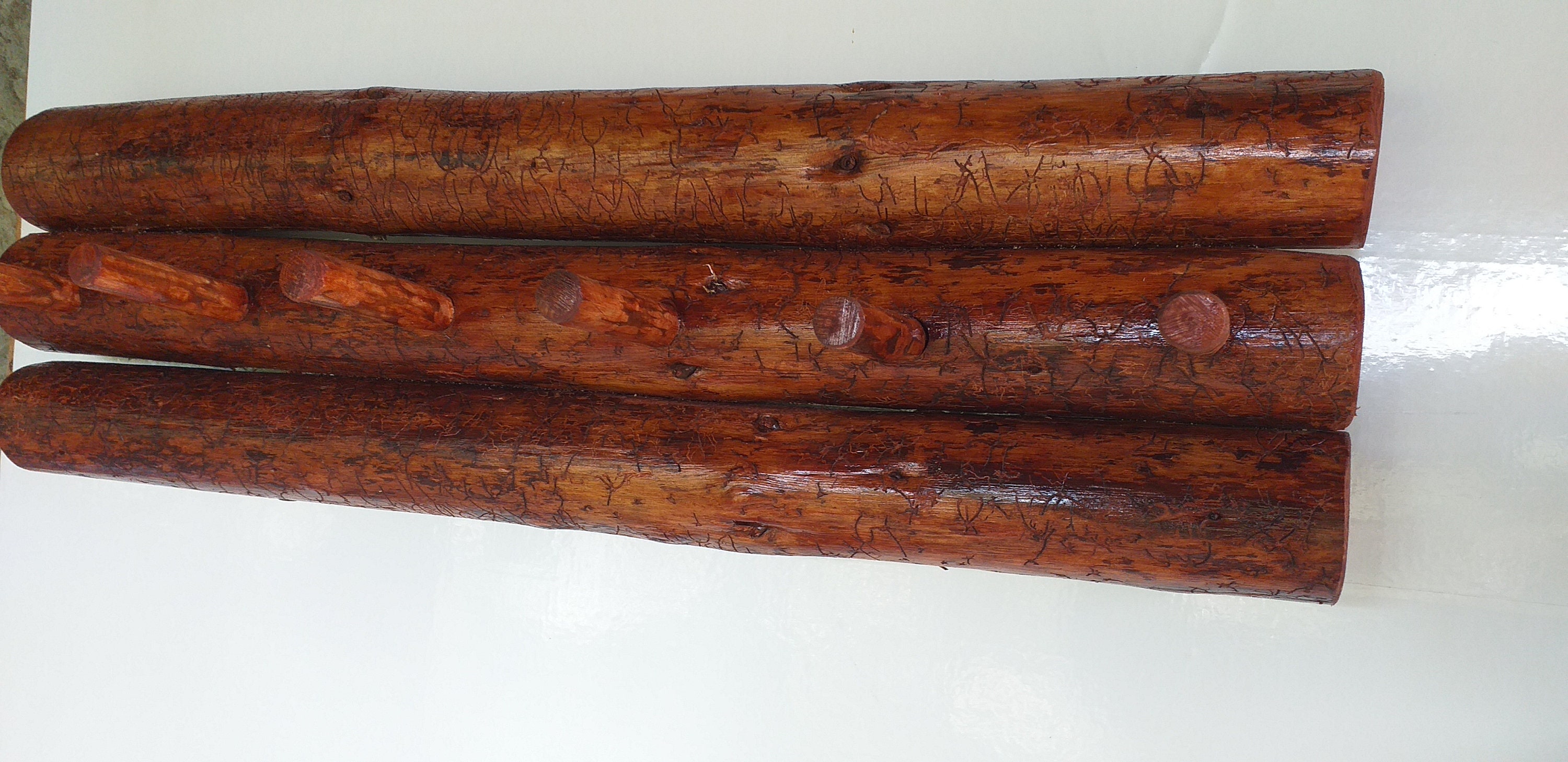 Rustic Pine Log Wall Coat Rack - Etsy