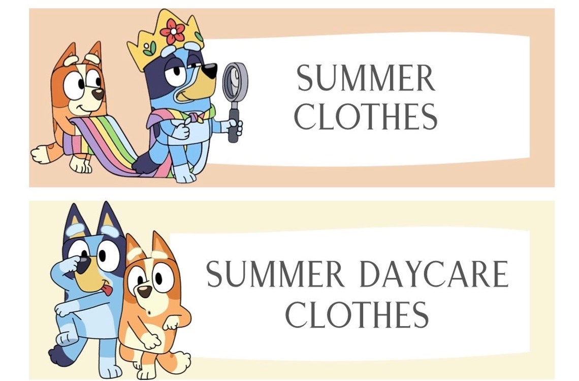 Bluey Labels - Etsy